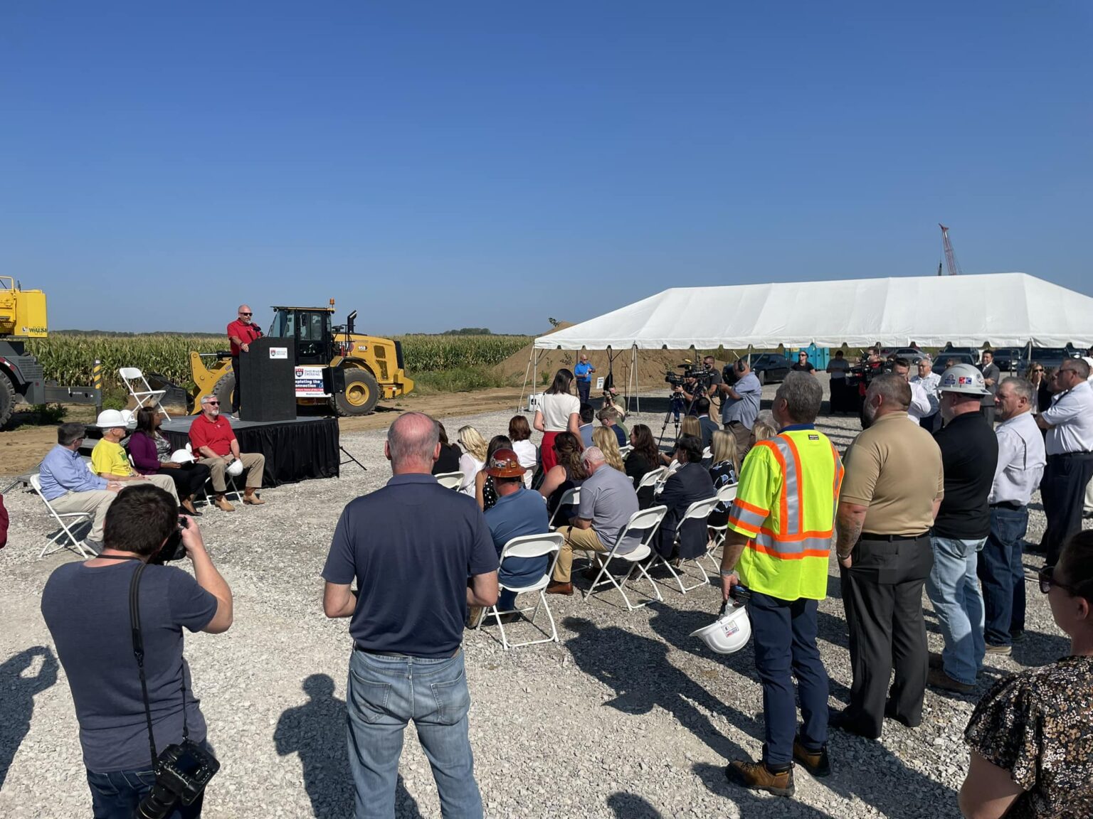 Holcomb, INDOT break ground on Indiana approach of I-69 Ohio River ...